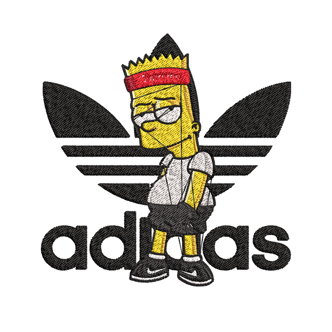 Bart adidas Embroidery Design, Adidas Embroidery, Embroidery | Inspire ...