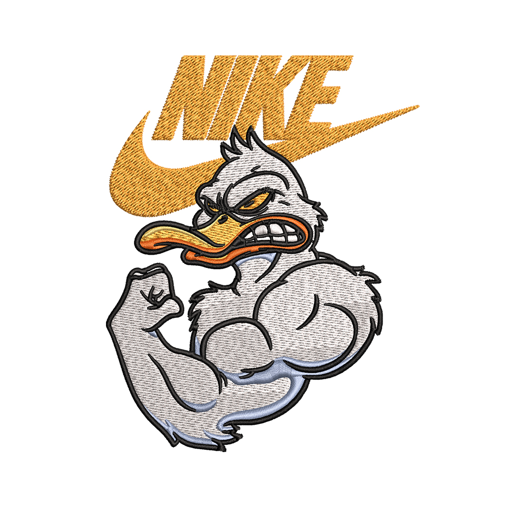 Strong Duck Stock Illustration Nike Embroidery design, carto | Inspire ...