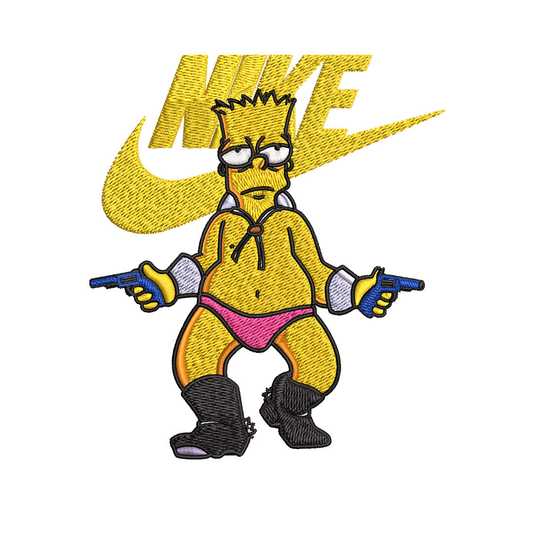 Simpson funny Nike Embroidery design, cartoon Embroidery, Ni - Inspire ...
