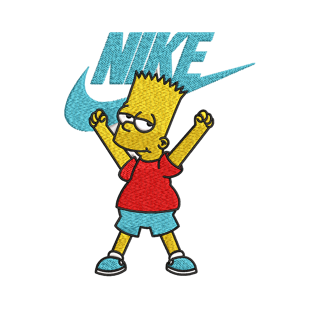 Simpson Nike Embroidery design, Simpson cartoon Embroidery, - Inspire ...