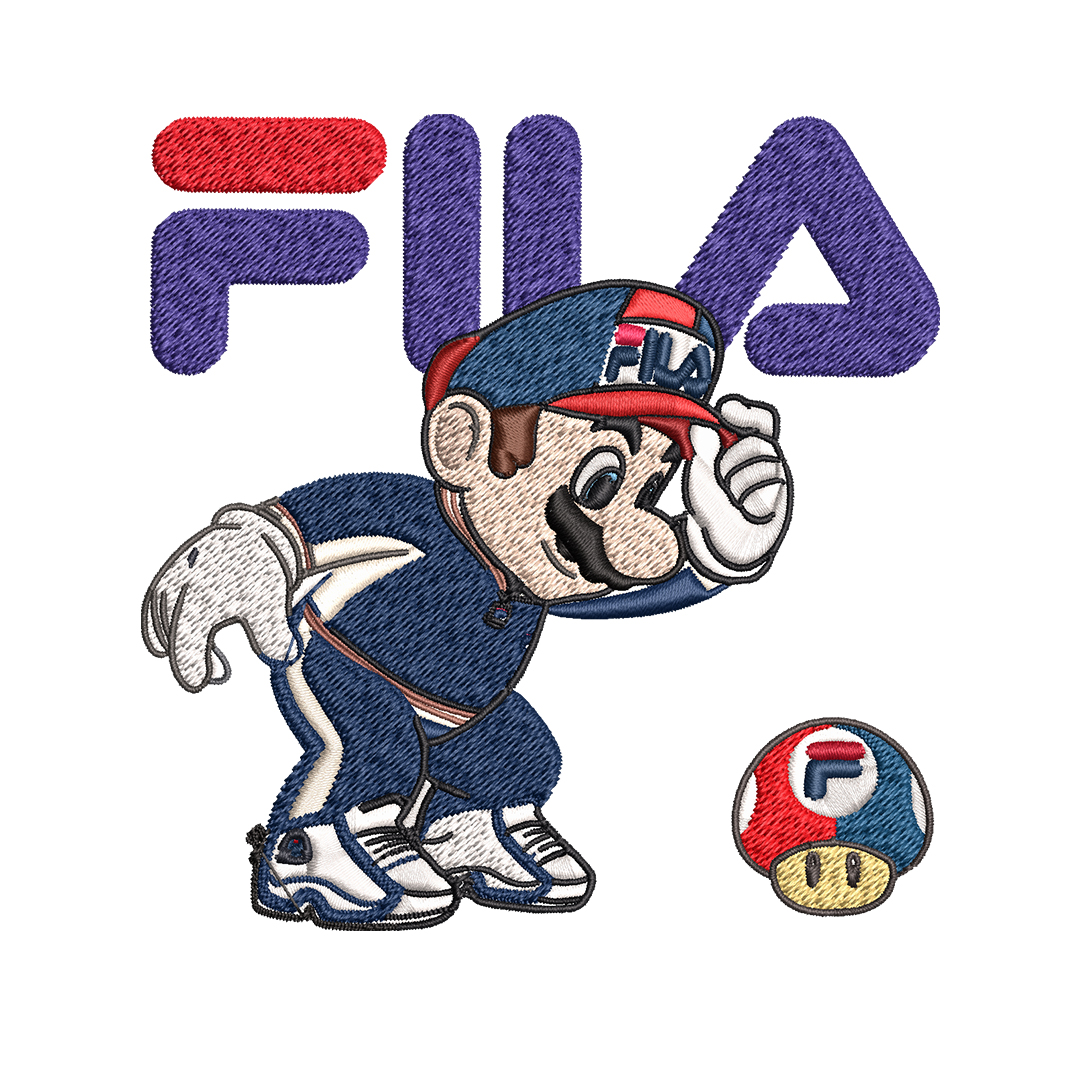 Super Mario Fila Embroidery design, Super Mario Embroidery, | Inspire ...