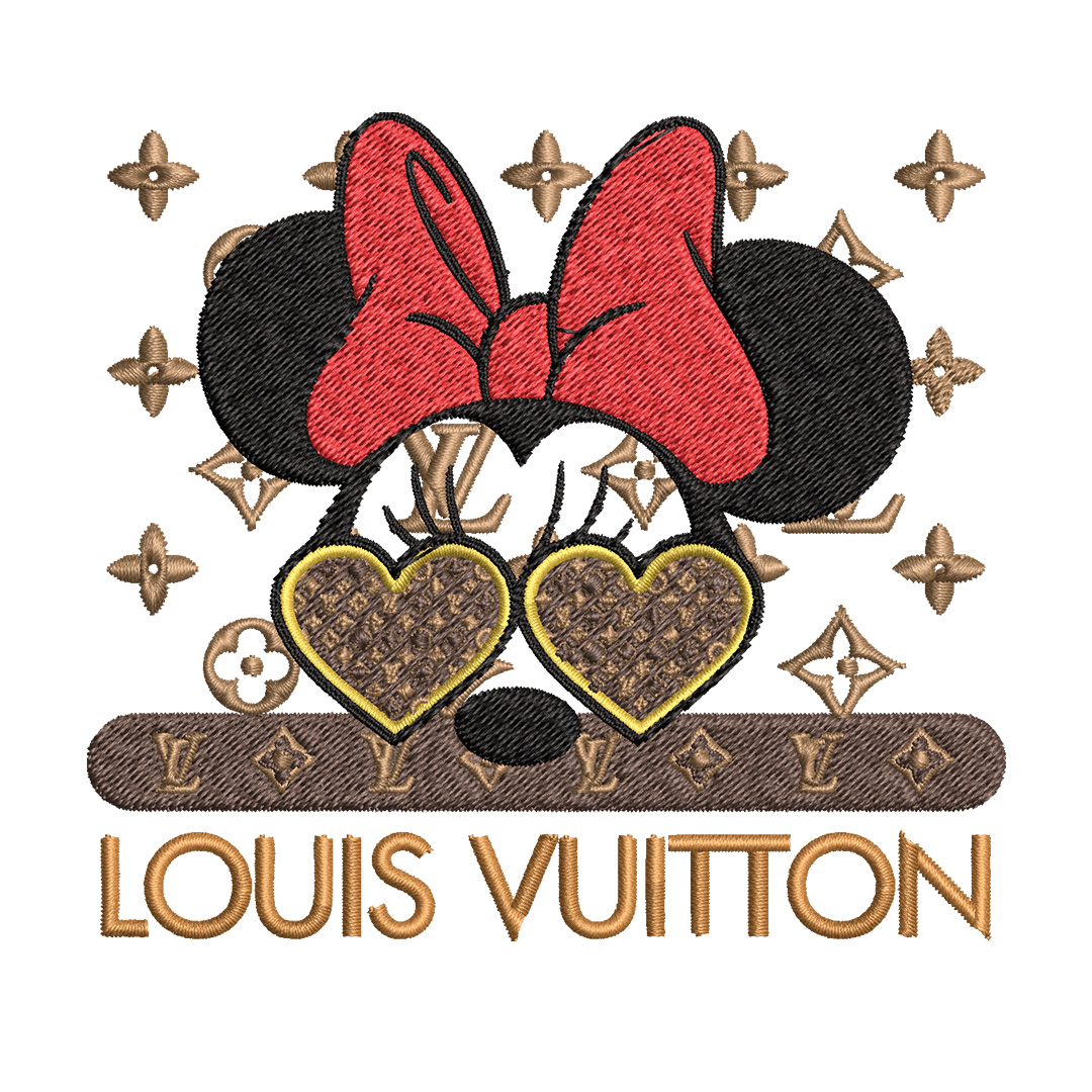 Minnie love lv Embroidery Design, Lv Embroidery, Embroidery | Inspire ...