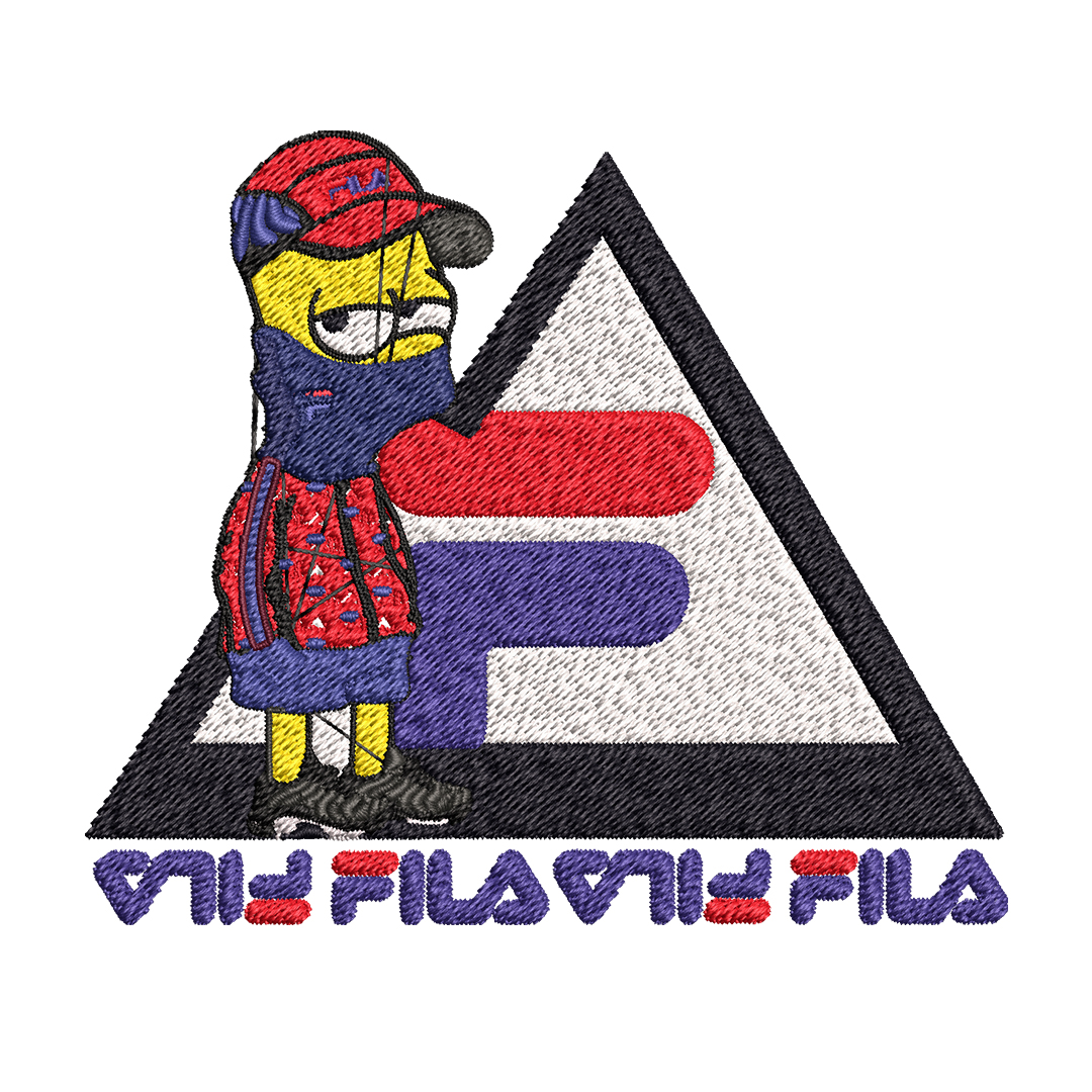 Bart Simpson Fila Embroidery design, Simpson Fila Embroidery | Inspire ...