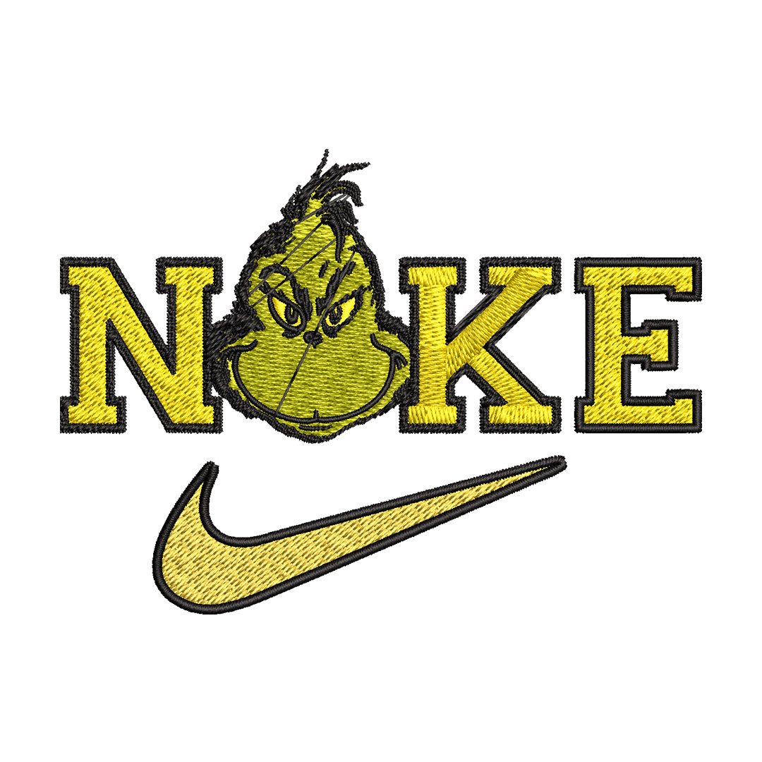 Grinch x nike Embroidery Design, Nike Embroidery, Brand Embr | Inspire ...