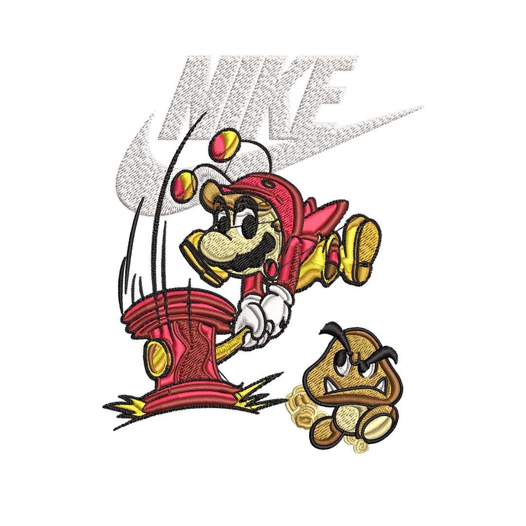 Mario bros Nike Embroidery design, Mario bros game Embroider | Inspire ...