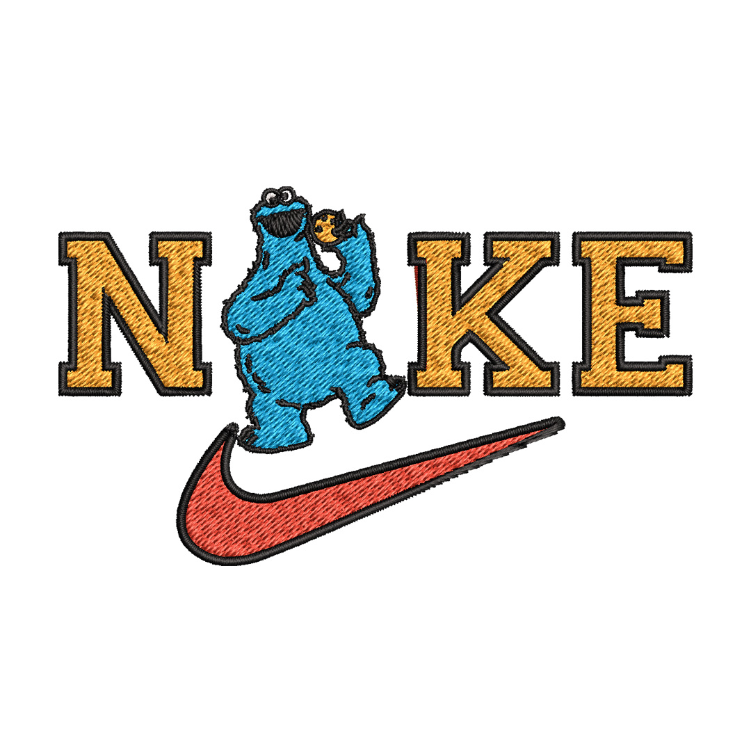 Nike green cartoon Embroidery Design, Nike Embroidery, Brand | Inspire ...