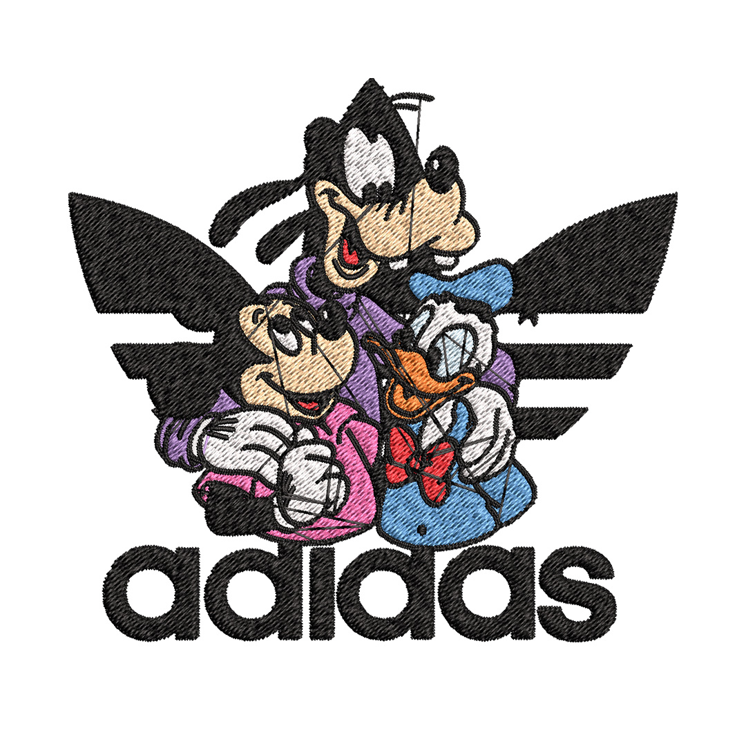 Goofy friends Embroidery Design, Adidas Embroidery, Brand Em | Inspire ...