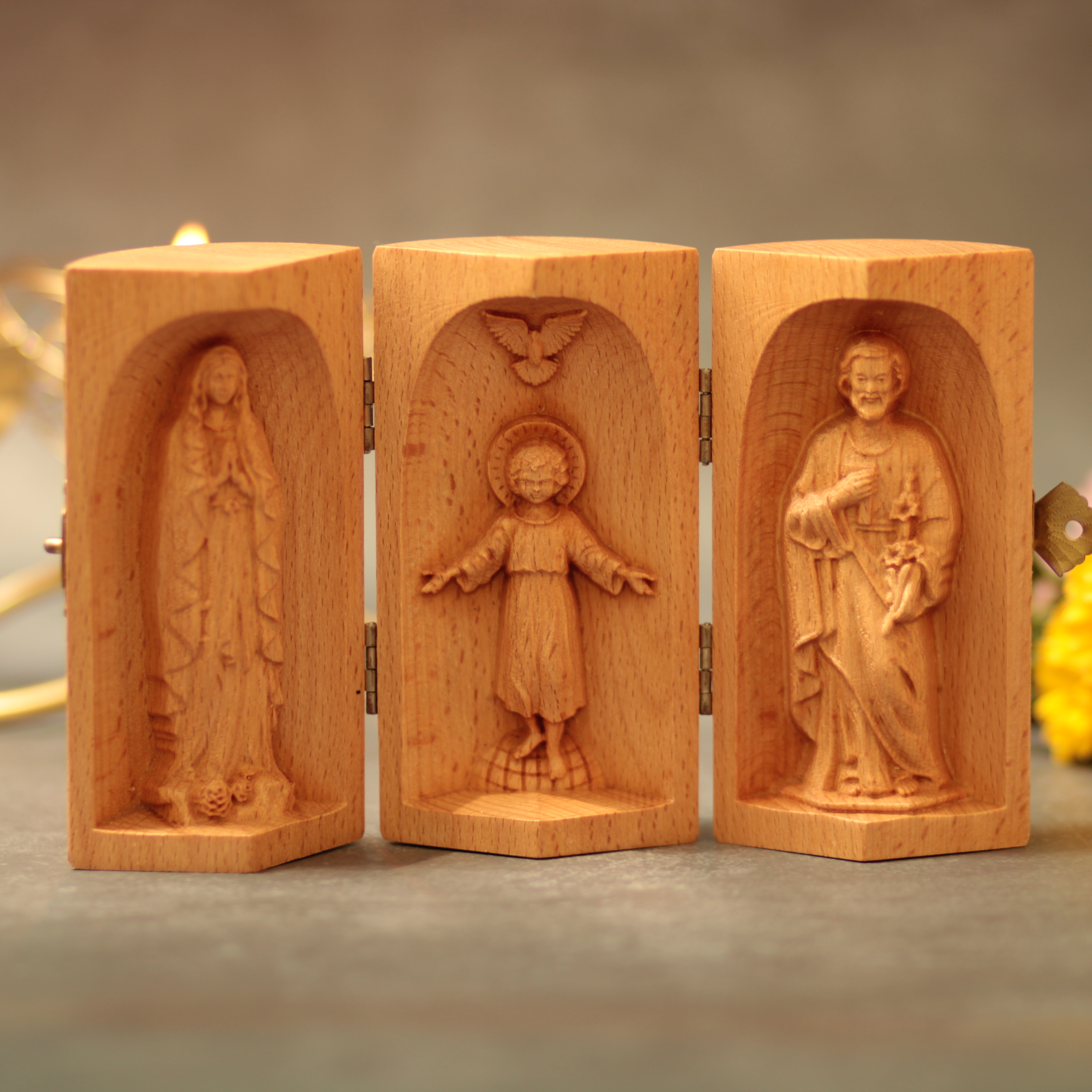 All Style Wooden Prayer Altar Catholic Triptych Portable Alt | Inspire ...