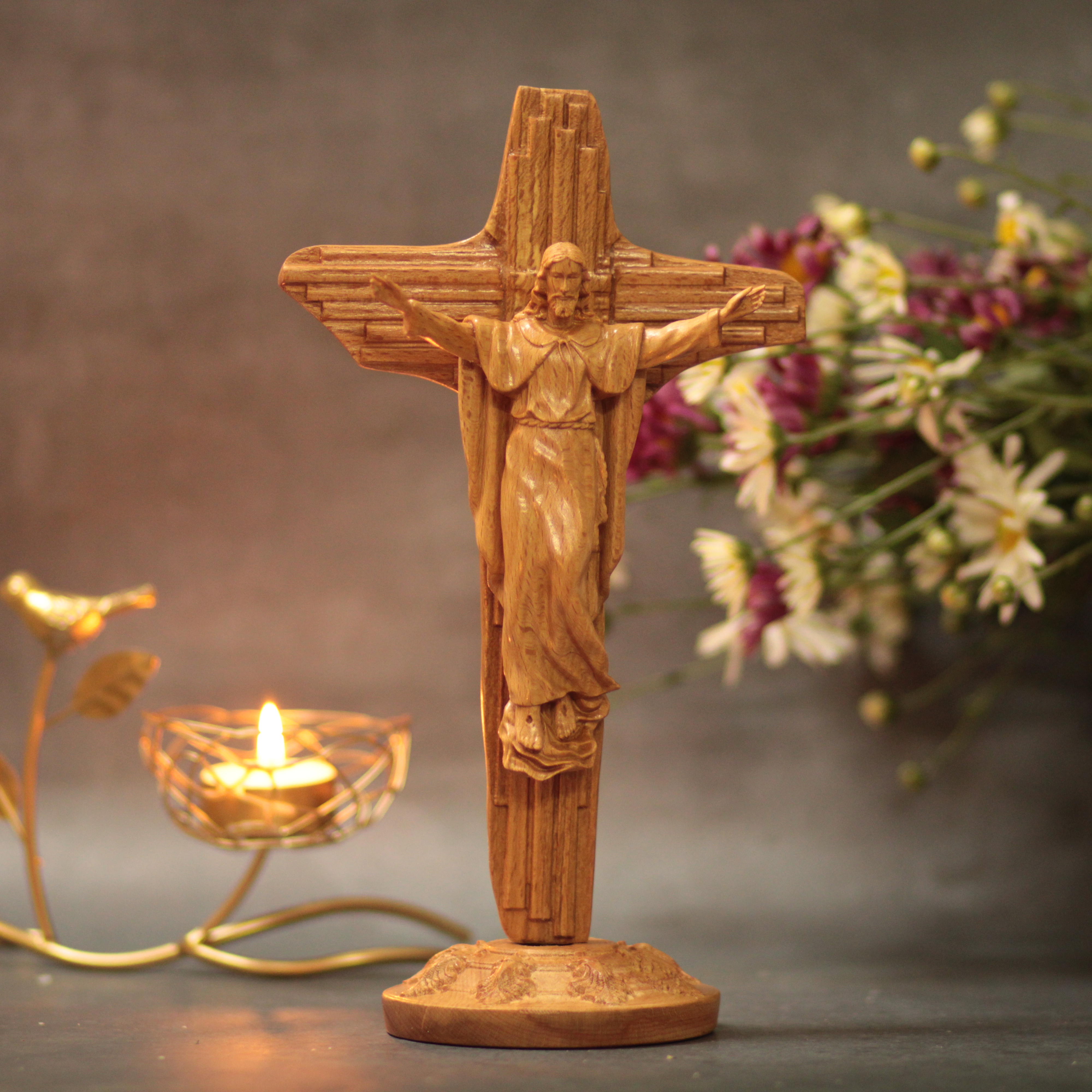 Resurrection of Jesus Christ Wooden Religious Crucifix Praye - Inspire ...