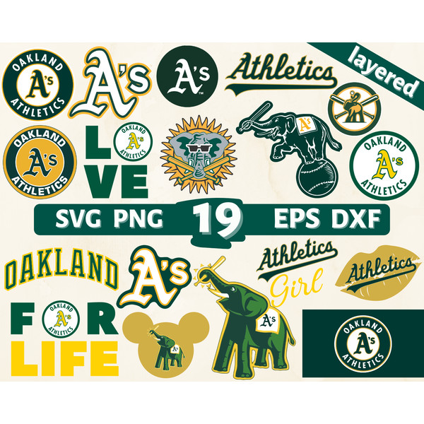Oakland Athletics, Oakland Athletics svg, MLB svg, Clipart, | Inspire Uplift