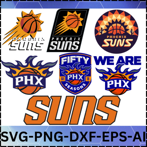 Phoenix Suns svg, Phoenix Suns logo, Phoenix Suns clipart, P - Inspire ...