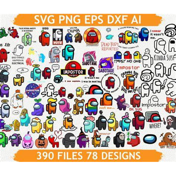 Among Us SVG Bundle- instant download - Inspire Uplift