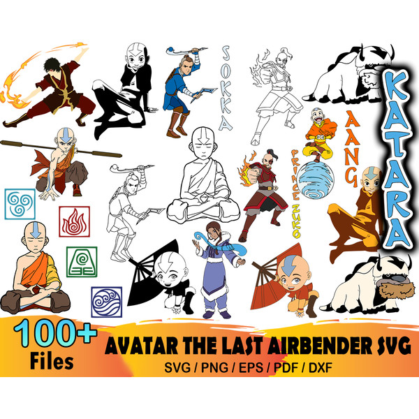 100 Avatar The Last Airbender Svg, Aang Svg, Anime Svg, Aang | Inspire ...