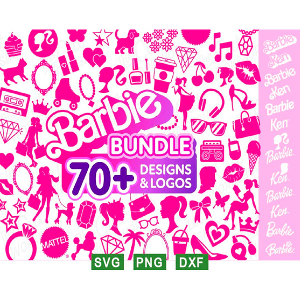 Barbie Clipart Svg Bundle, Barbie Svg Bundle Svg Png - Inspire Uplift