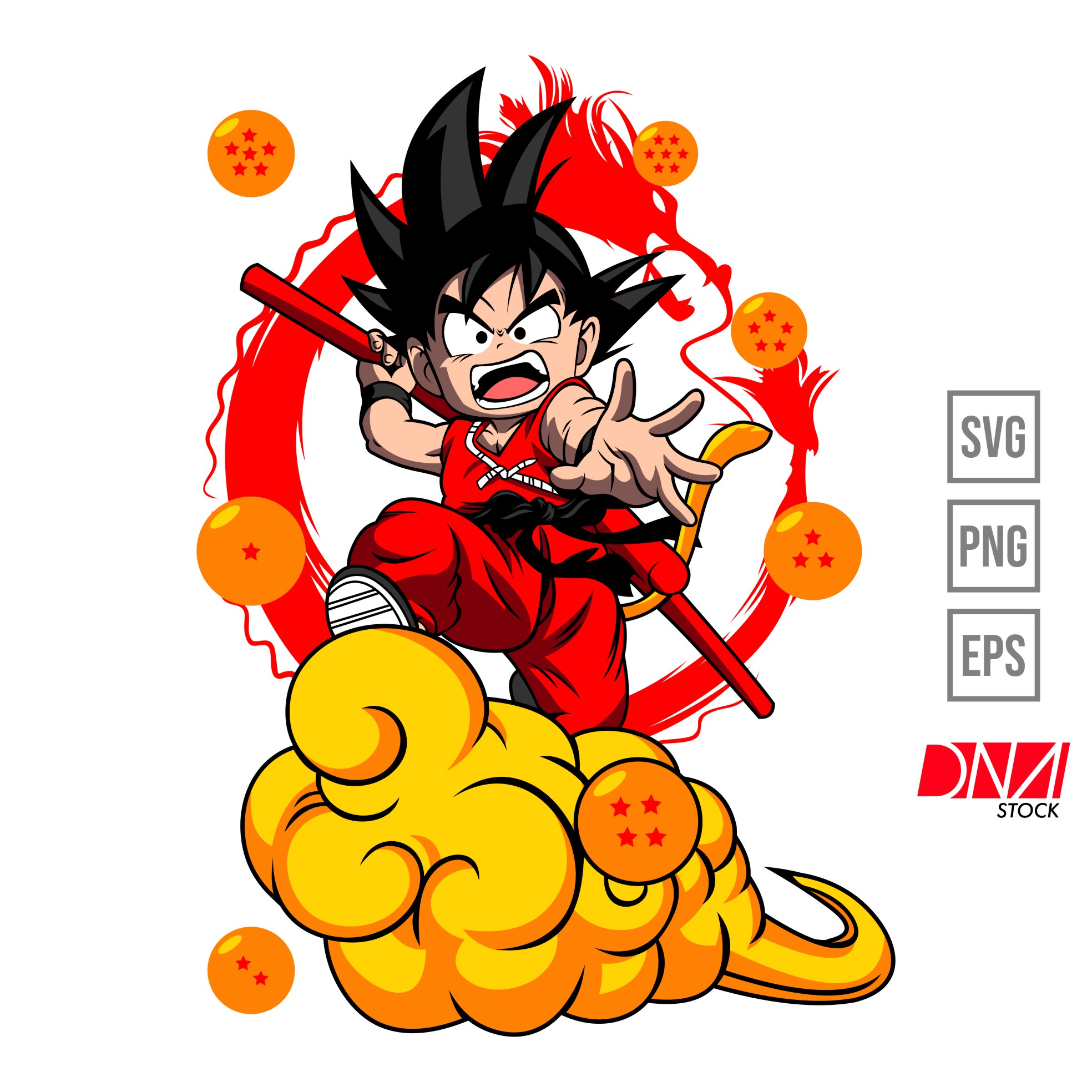 Son Goku svg, Goku Kid svg, Dragon Ball svg, Anime svg, Anim | Inspire ...