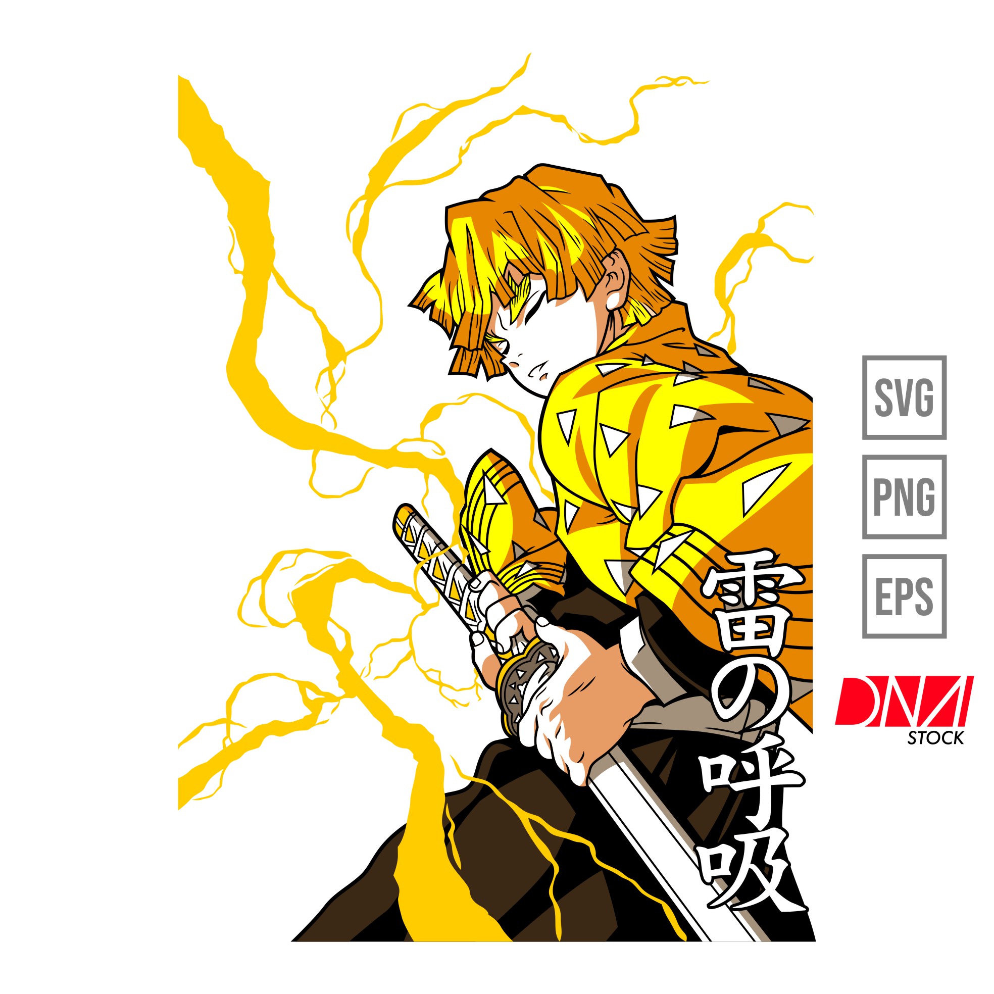 Zenitsu svg, Agatsuma Zenitsu svg, Demon Slayer svg, Anime C | Inspire ...