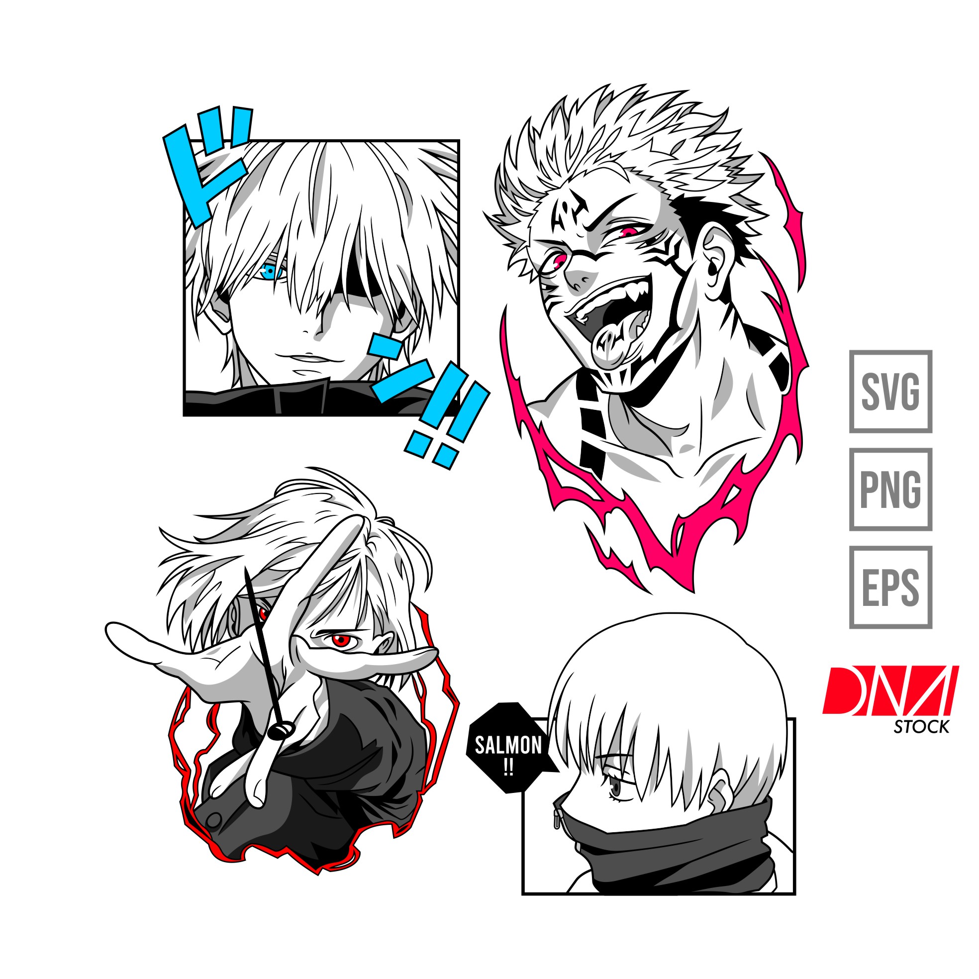 Gojo svg, Sukuna svg, Nobara svg, Jujutsu Kaisen svg, Anime | Inspire ...