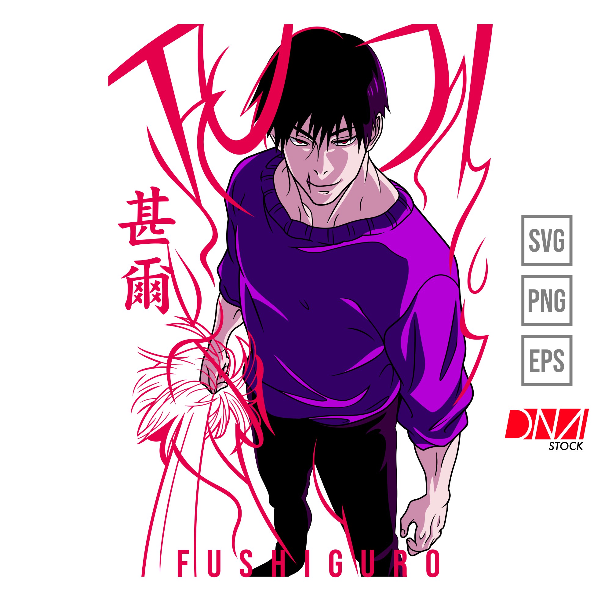 Zenin Toji svg, Toji Zenin svg, Jujutsu Kaisen svg, Anime sv | Inspire ...