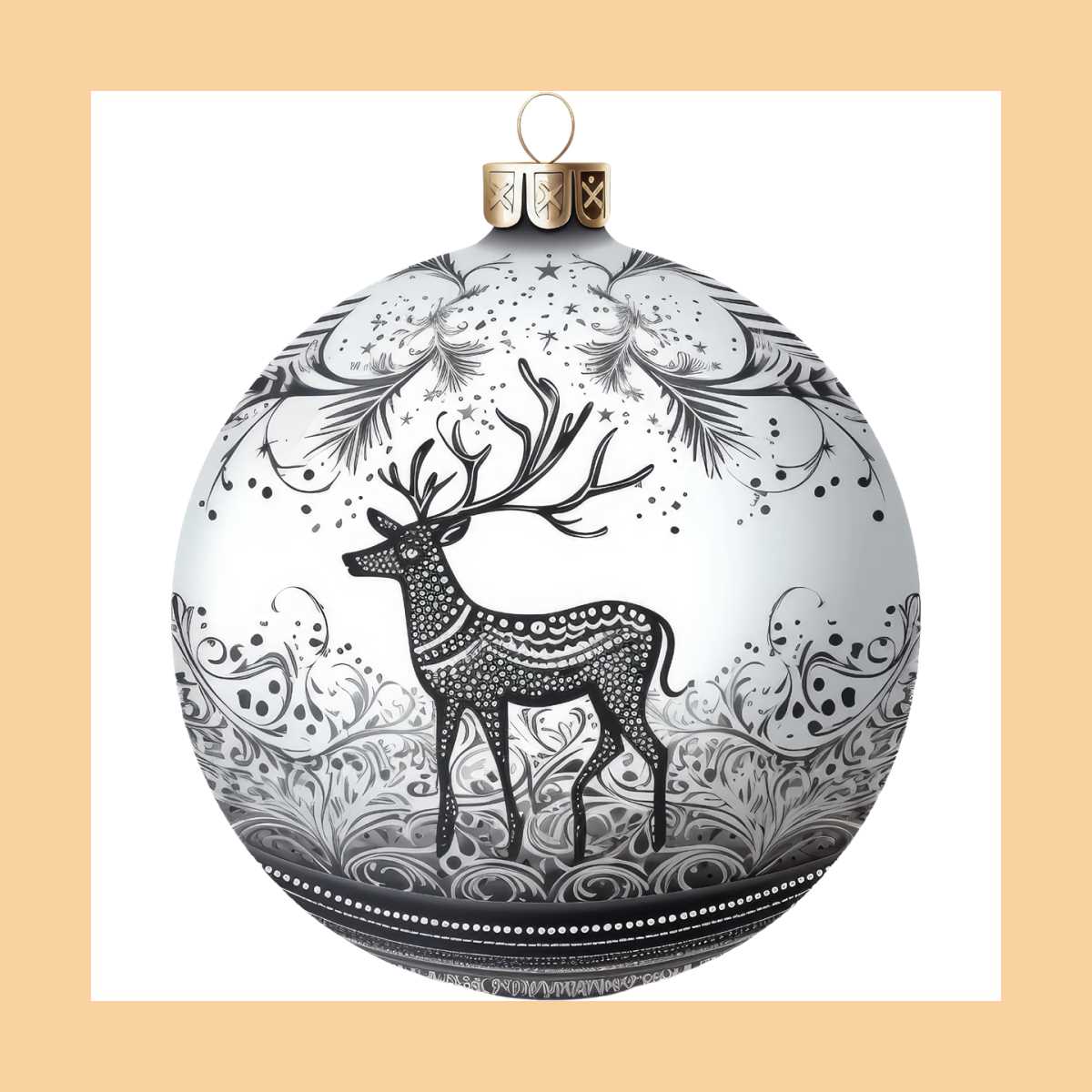 Black Christmas Baubles Clipart PNG | Inspire Uplift