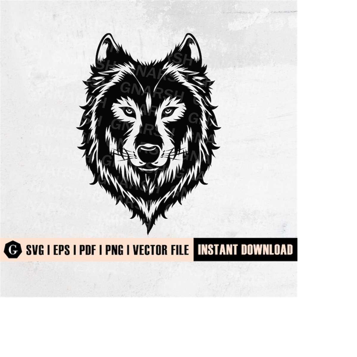 Wolf Face SVG File | Wolf Head Svg | Wolf Svg | Wolf Clipart - Inspire ...