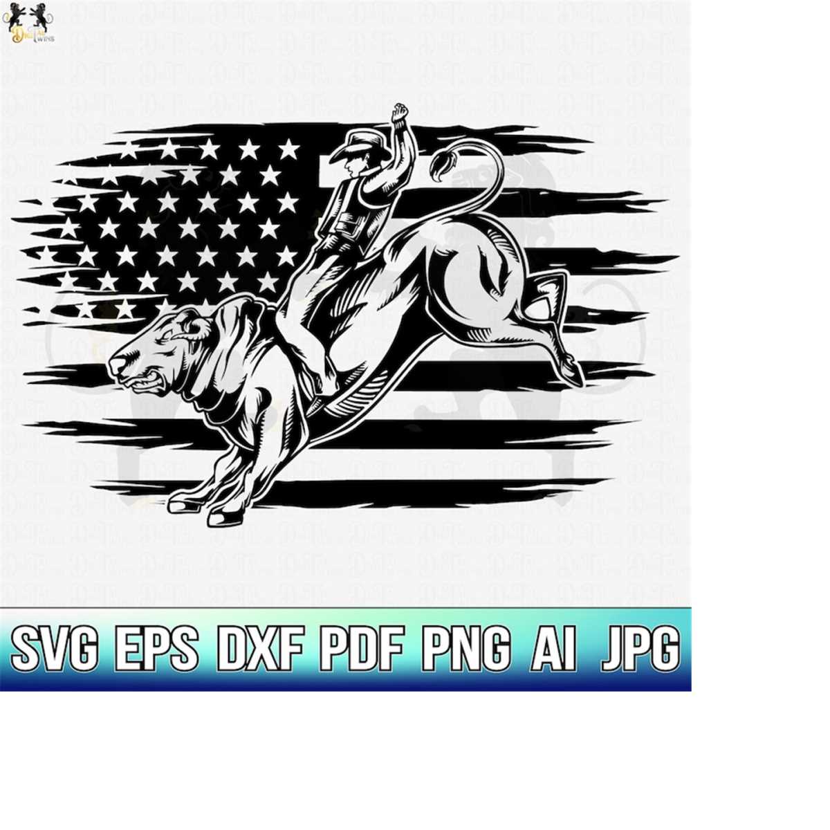 US Bull Rider Svg, Rodeo Svg, Bull Svg, Cowboy Svg, Bull Rid - Inspire ...