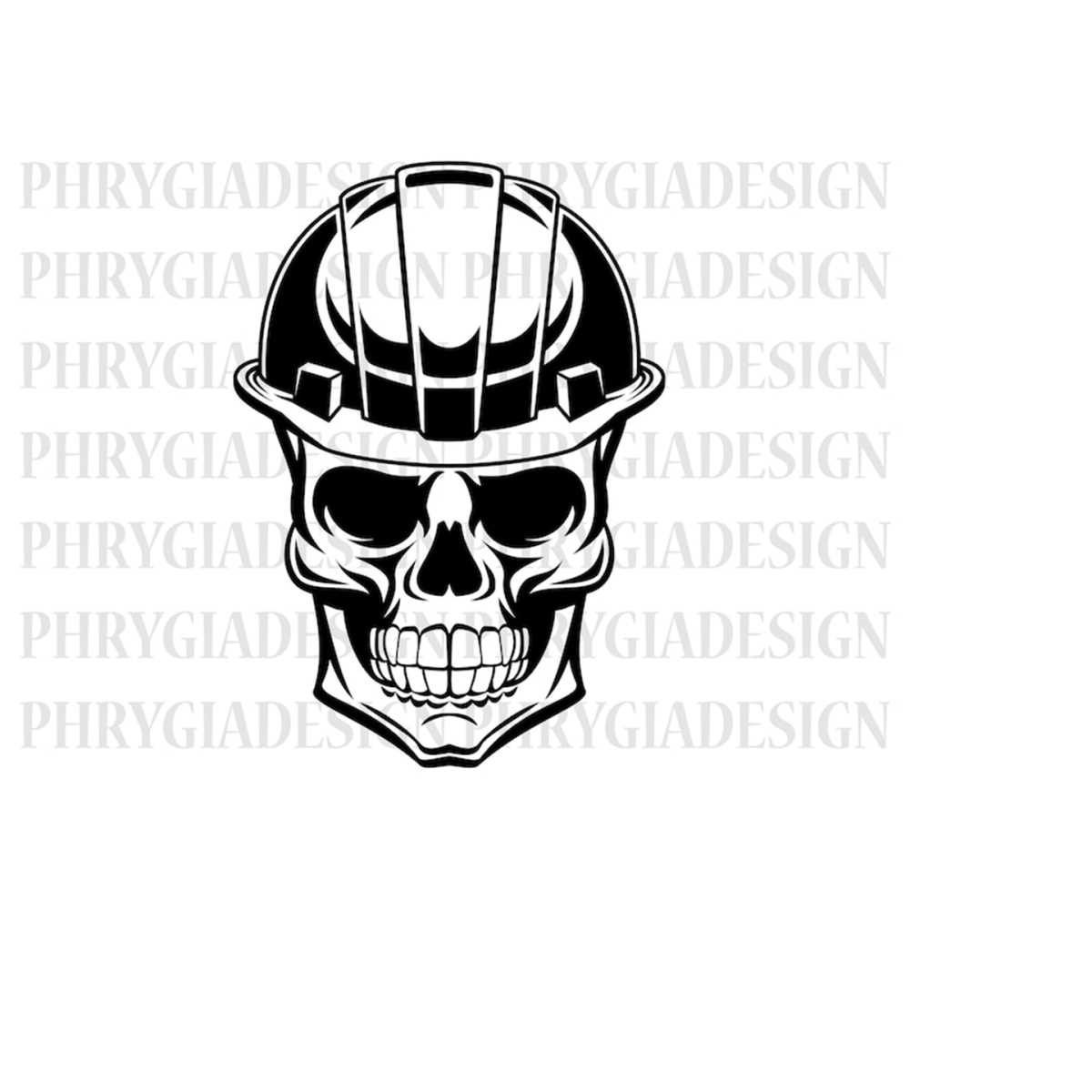 Skull With Hard Hat Svg Png , Construction Svg , Constructio - Inspire ...