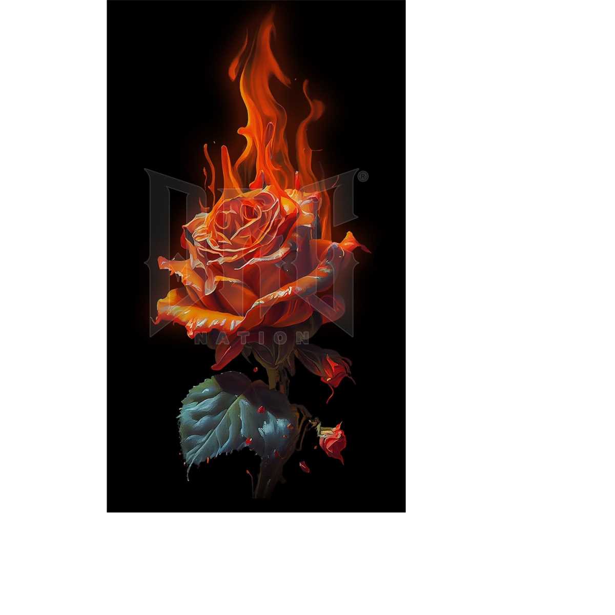 Rose on Fire PNG | Rose Sublimation Design | Trendy Rose PNG | Inspire ...