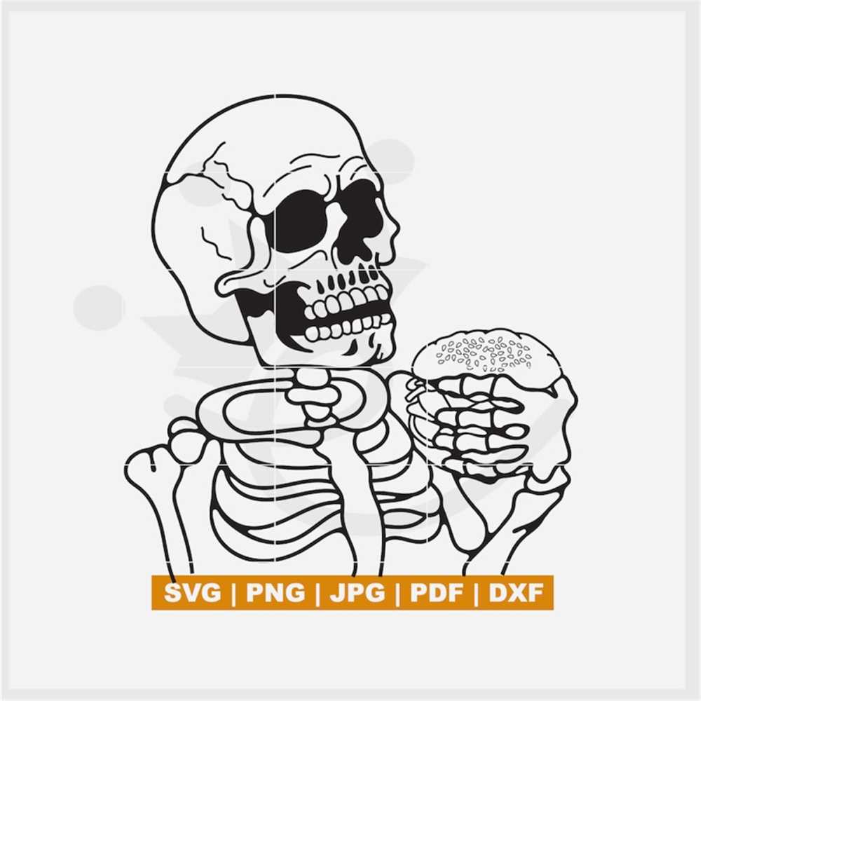 Skeleton eating Hamburger SVG, Skeleton SVG, | Printable, Cu | Inspire ...