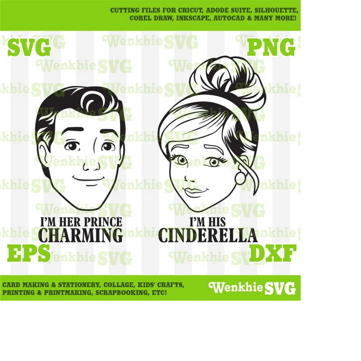 My Prince and Princess Cinderella Cutting File Printable, SV | Inspire ...
