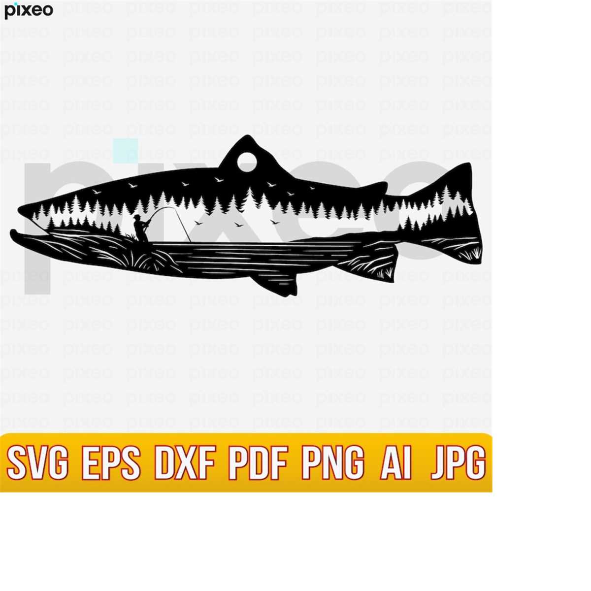Trout Fishing Svg, Trout Fish Svg, Trout Svg, Trout Fish Cli | Inspire ...