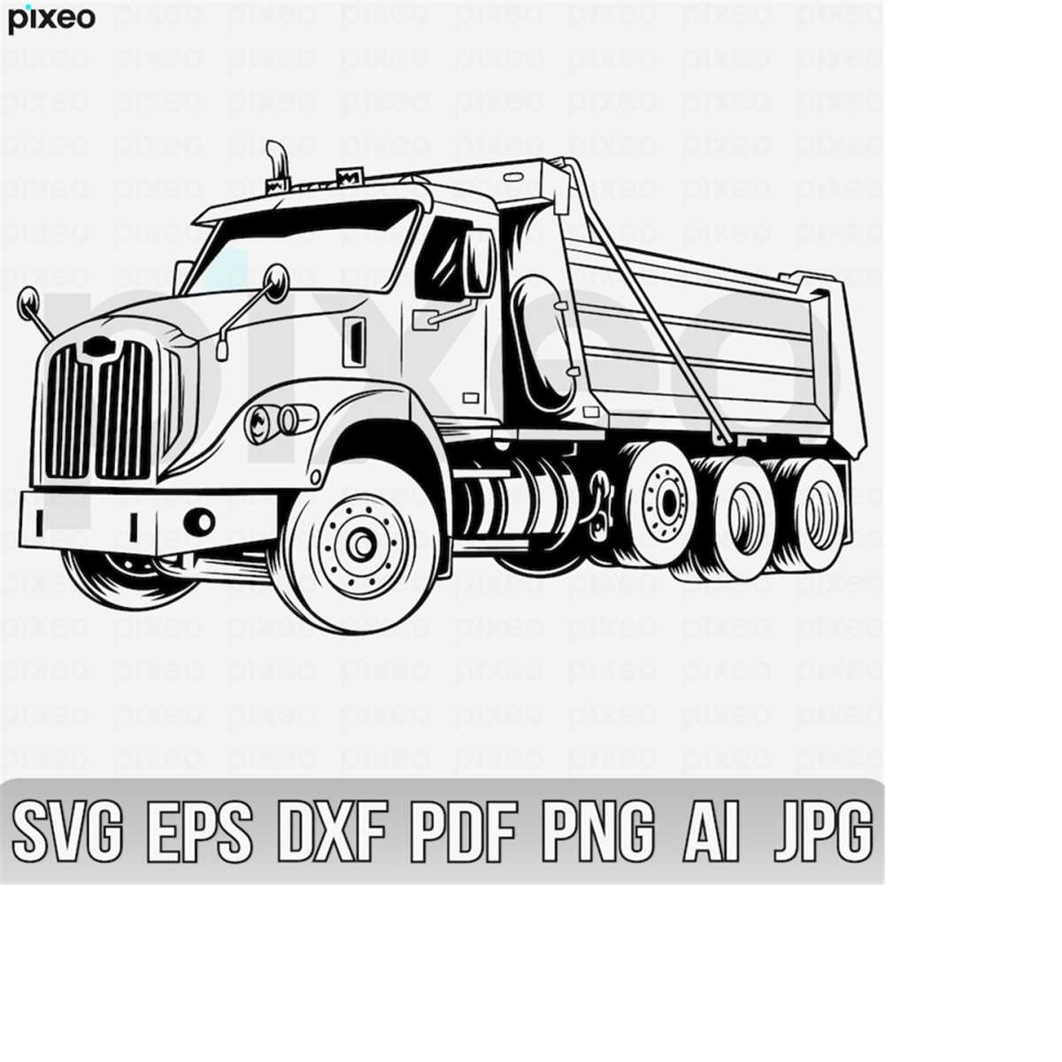 Dump Truck Svg, Truck Svg, Big Truck Clipart, Truck Svg, Tru - Inspire ...