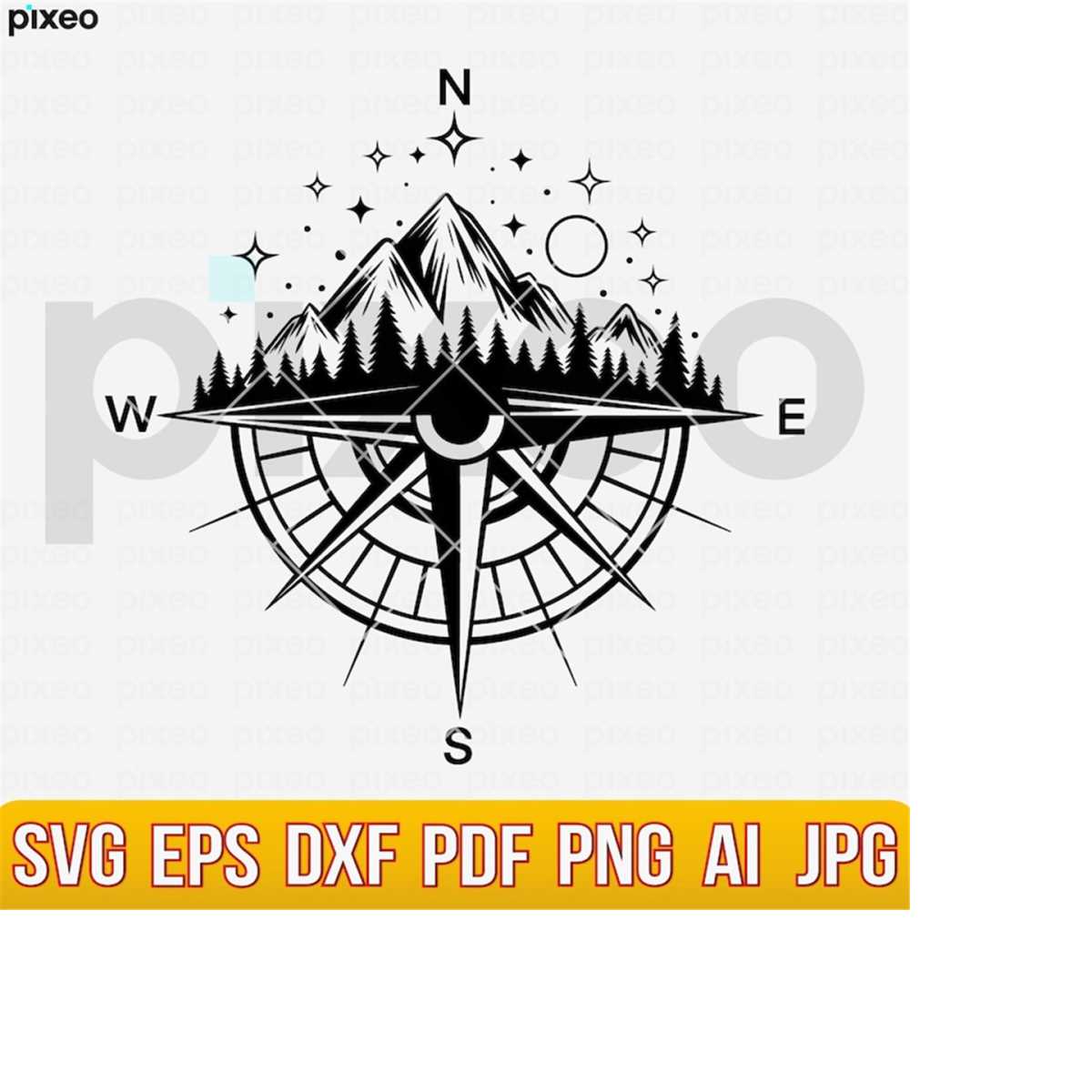 Compass Svg, Nautical Compass Svg, Compass Clipart, Compass | Inspire ...