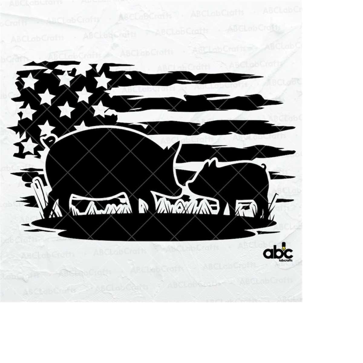 USA Pig Farm Svg File | US Pig Svg | Farmer Svg | Farm Anima | Inspire ...
