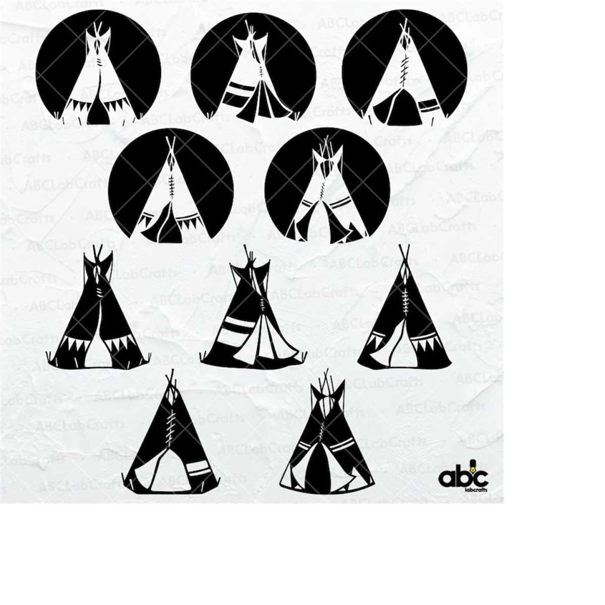 Teepee Svg Bundle | Native Indian Clipart | Indian Tent Png | Inspire ...