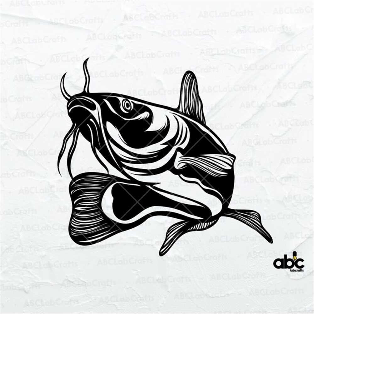 Catfish Illustration Svg File | Fish Svg | Lake Fish Svg | R | Inspire ...