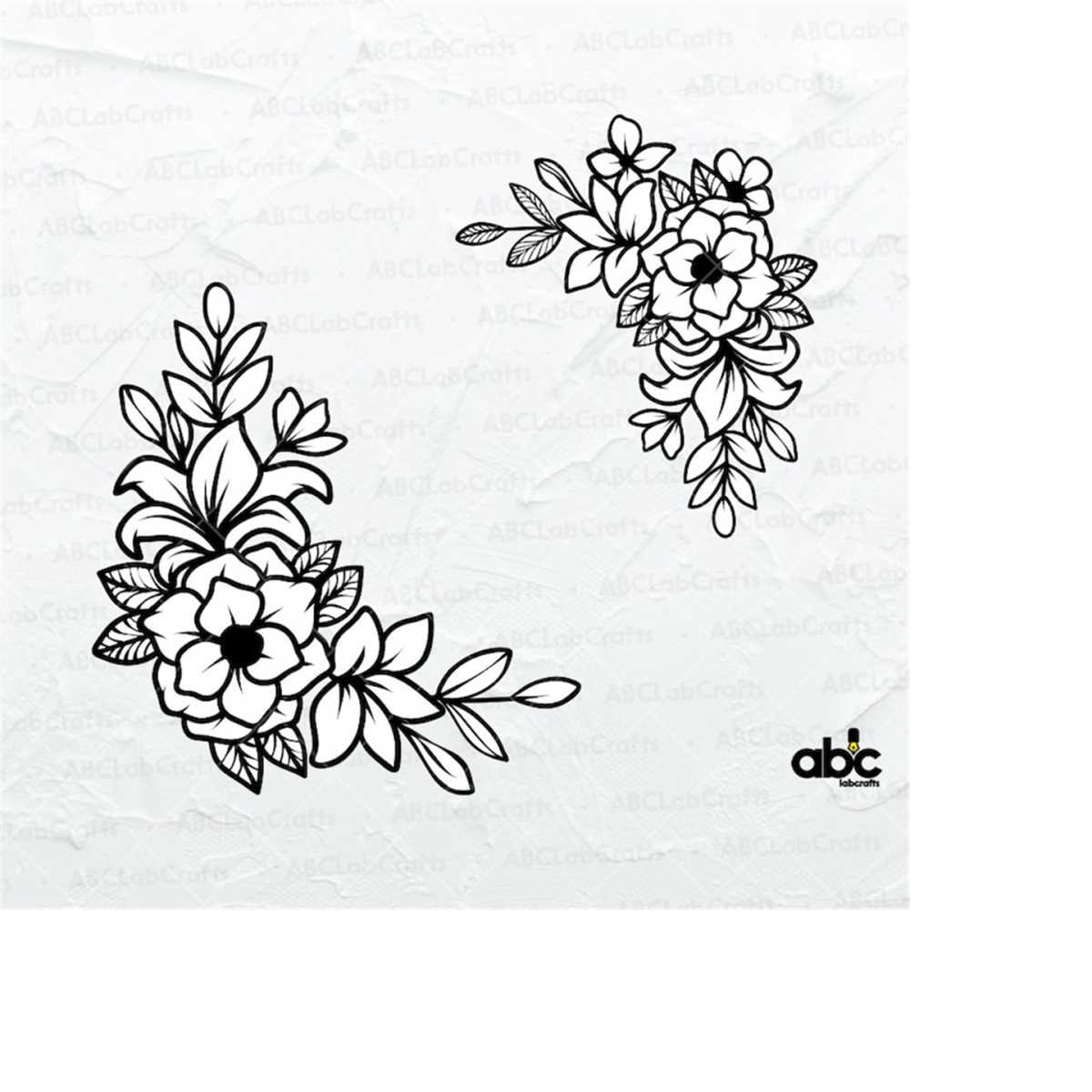 Flower Svg File | Flower Border Svg | Floral Decor Svg | Flo | Inspire ...