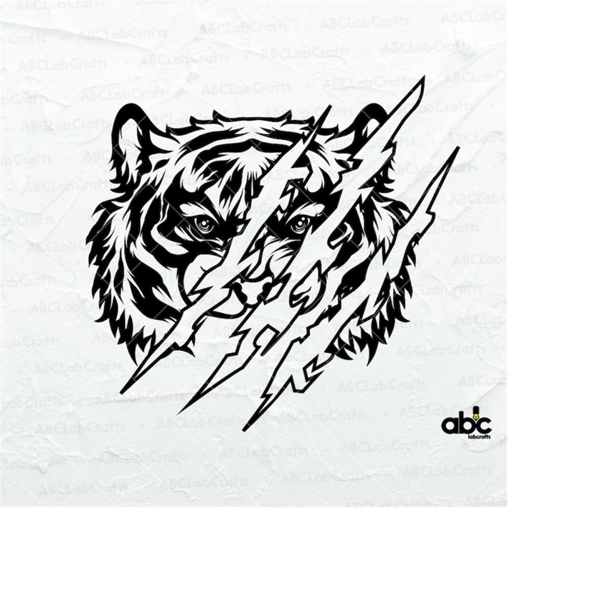 Tiger Scratch Svg File | Tiger Png | Tiger Animal Svg | Tige | Inspire ...