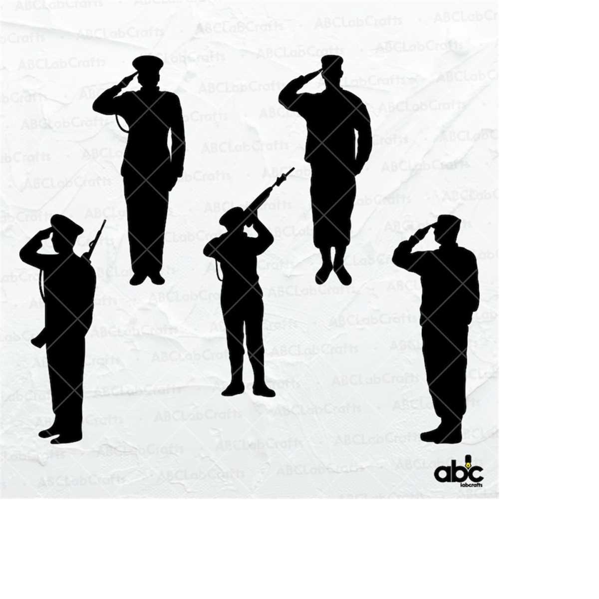 Military Salute Svg Bundle | Soldier Cut File | Military Png | Inspire ...
