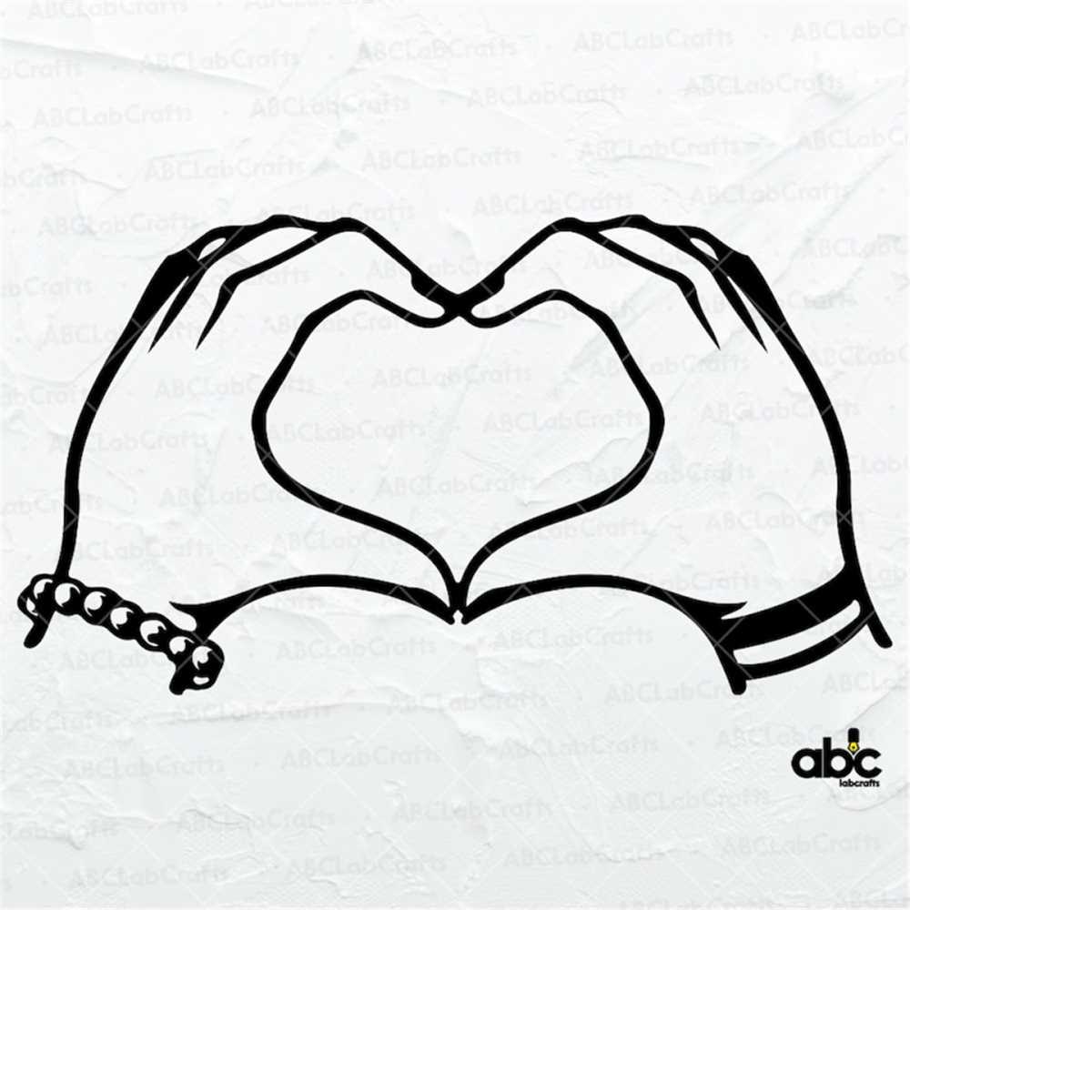 Heart Hand Sign Svg File | Heart Hand Svg | Love Hand Sign S | Inspire ...