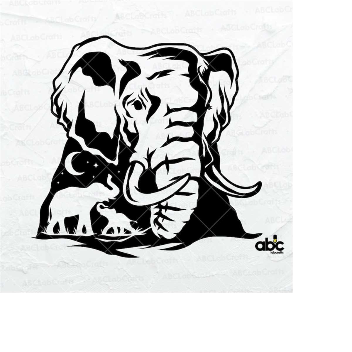 Elephant Scene Svg File | Cute Elephant Clipart | Elephant S | Inspire ...