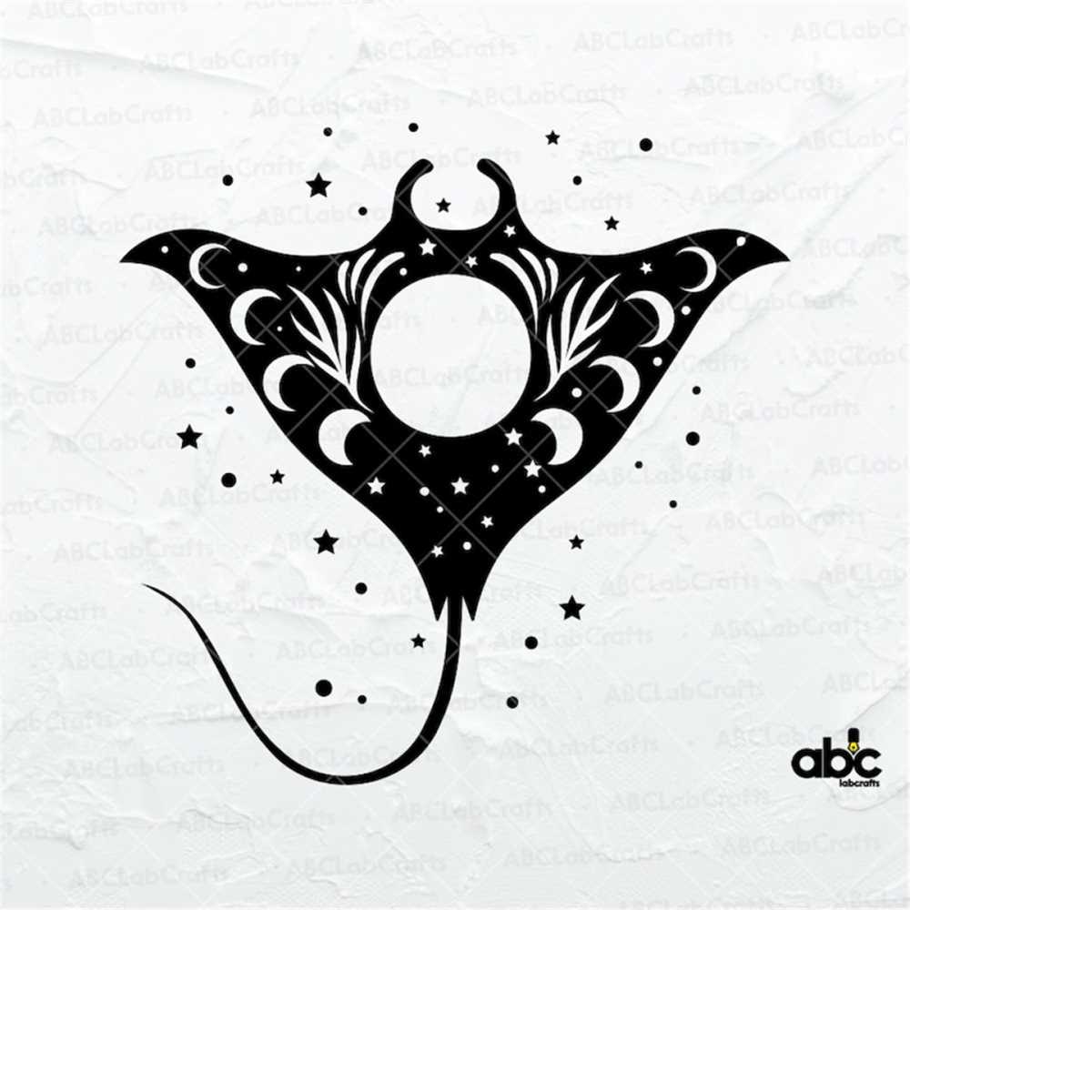 Celestial Manta Ray Svg File | Sea Rays Svg | Fish Svg | Sti | Inspire ...