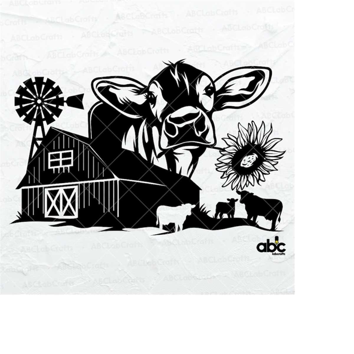Cow Farm Svg File | Cow Svg | Farmer Svg | Farm Animal Svg| | Inspire ...