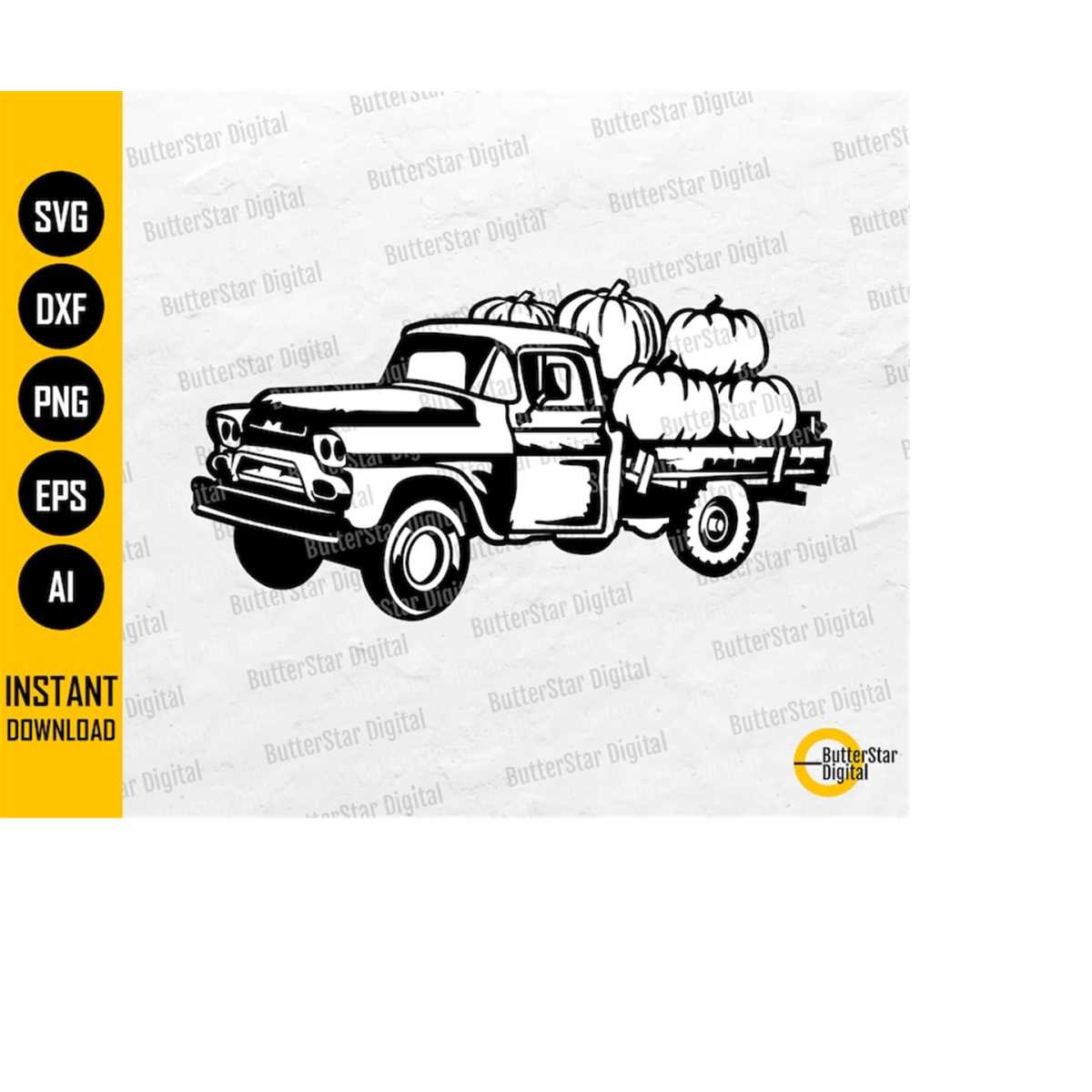 Pumpkin Truck SVG | Happy Harvest SVG | Farm Farmer Farming | Inspire ...