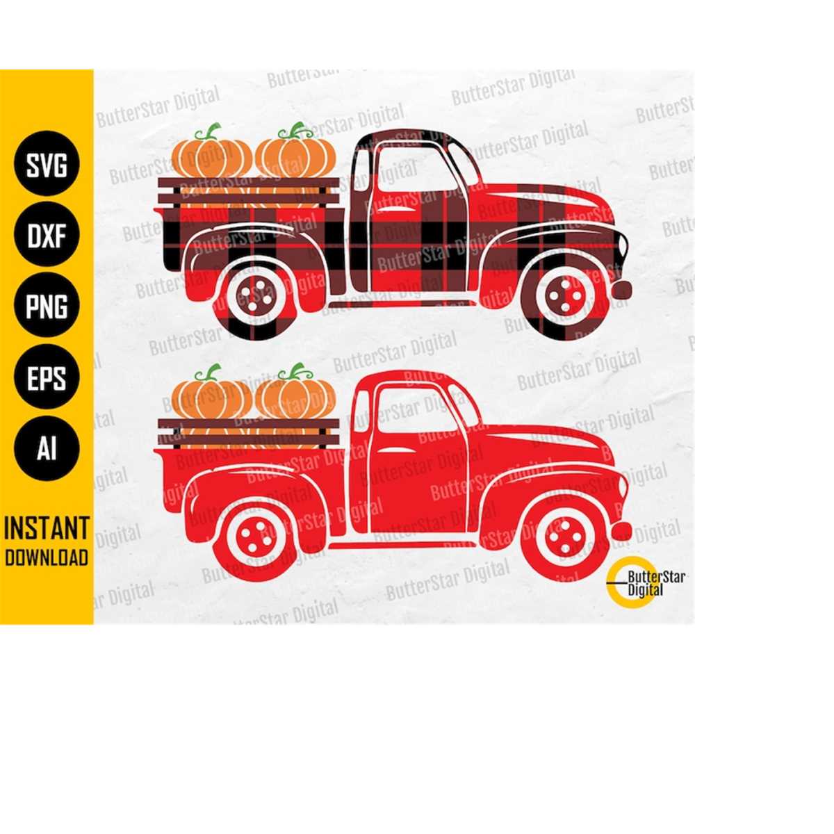 Pumpkin Truck SVG | Buffalo Plaid SVG | Cute Farm Decor T-Sh | Inspire ...