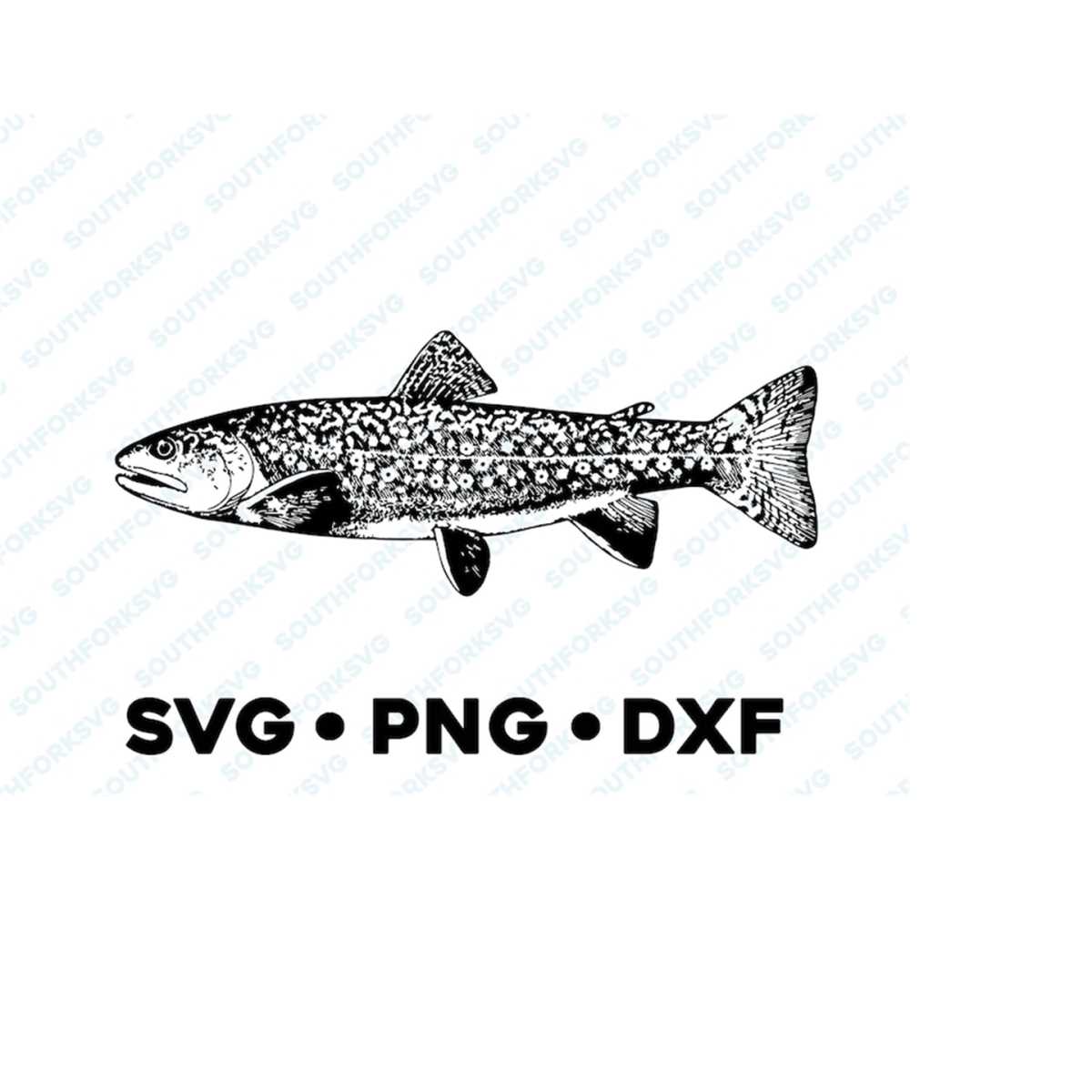 Brook Trout SVG PNG DXF rainbow brown salmon transparent vec - Inspire ...