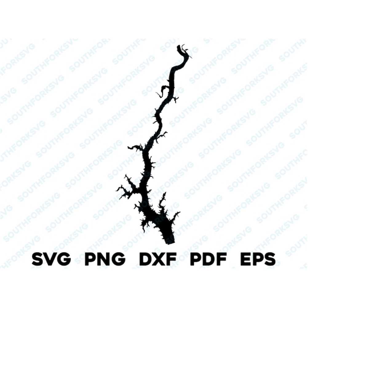 Lake Tillery North Carolina Map Shape Silhouette Outline svg - Inspire ...