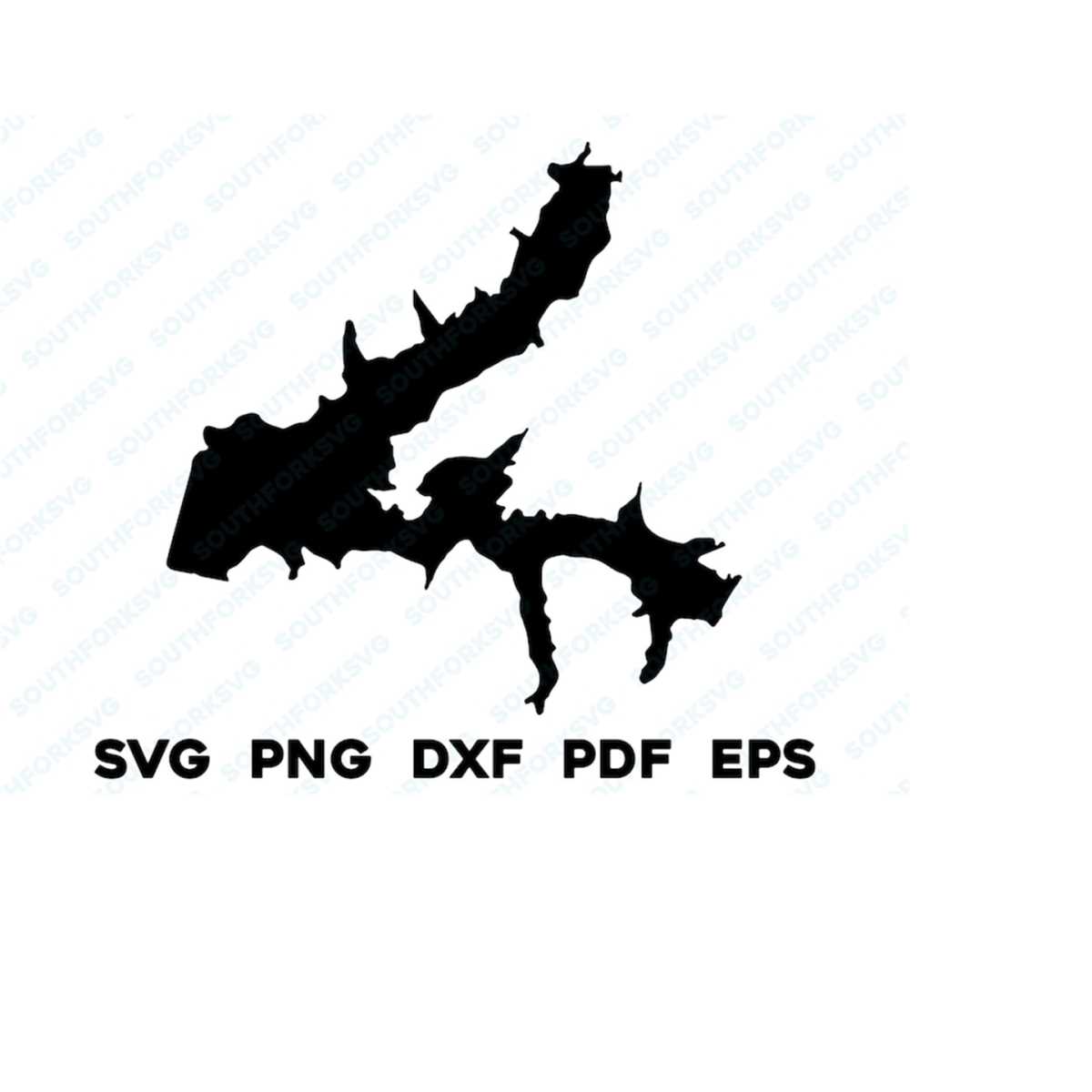 Lake Pinkston Texas Map Shape Silhouette svg png dxf pdf eps | Inspire ...