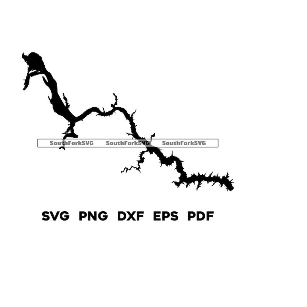 Lake Chesdin Virginia Map Shape Silhouette svg png dxf pdf e | Inspire ...