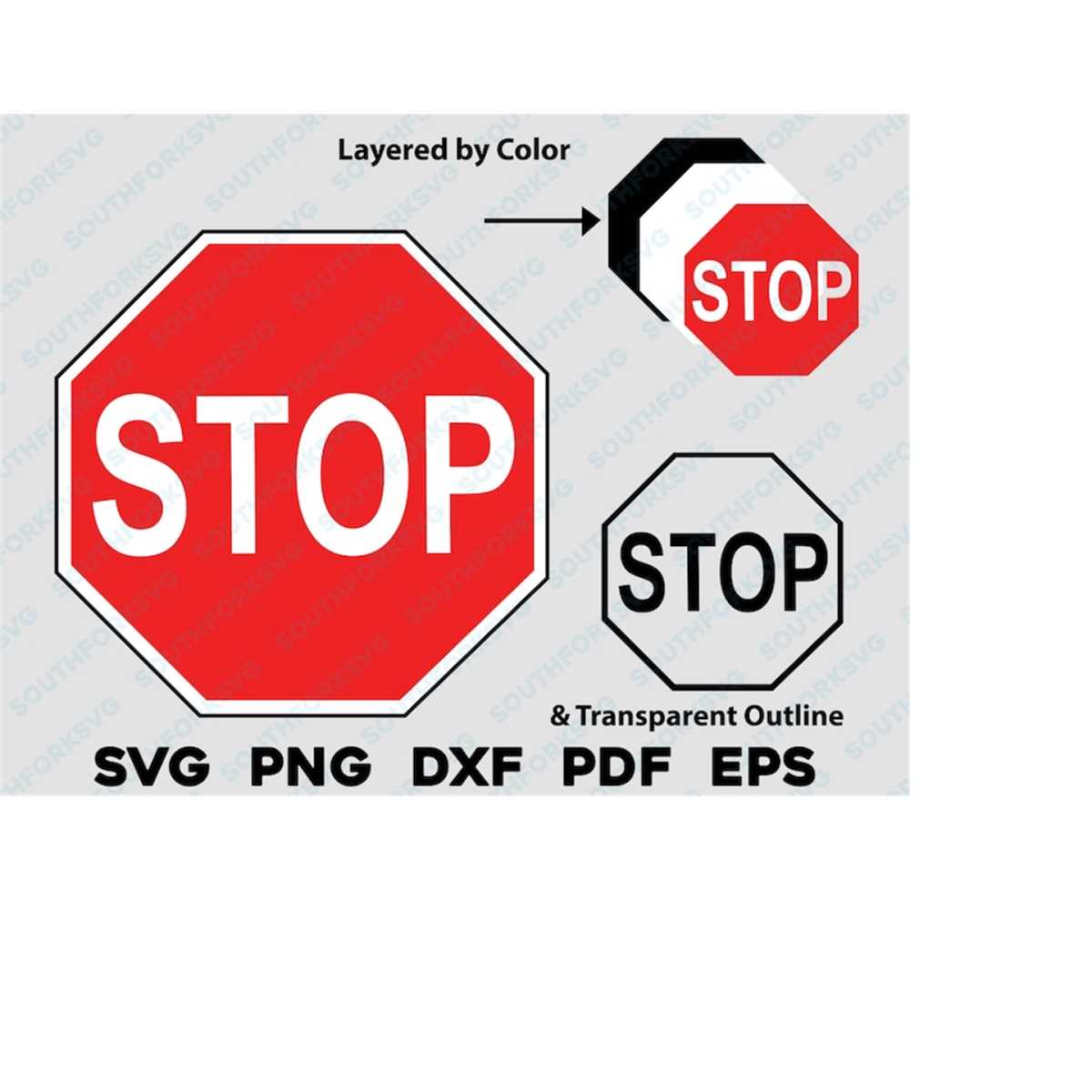 Stop Sign Logo Symbol svg png dxf eps pdf Layered By Color C - Inspire ...