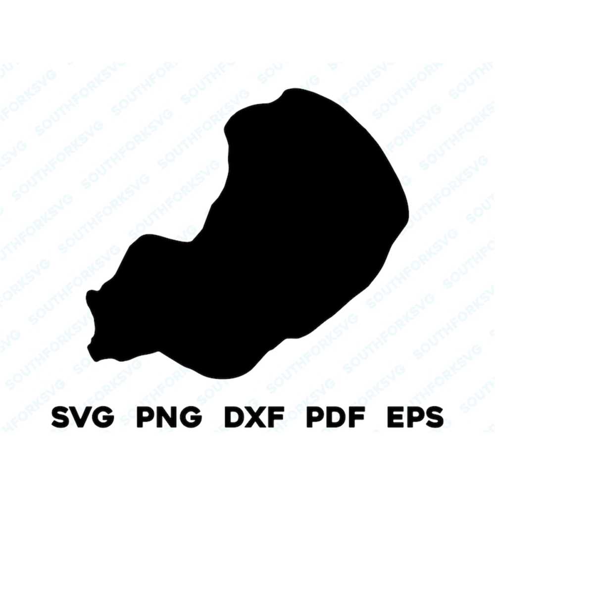 Carpenter Lake Michigan Map Shape Silhouette svg png dxf pdf - Inspire ...